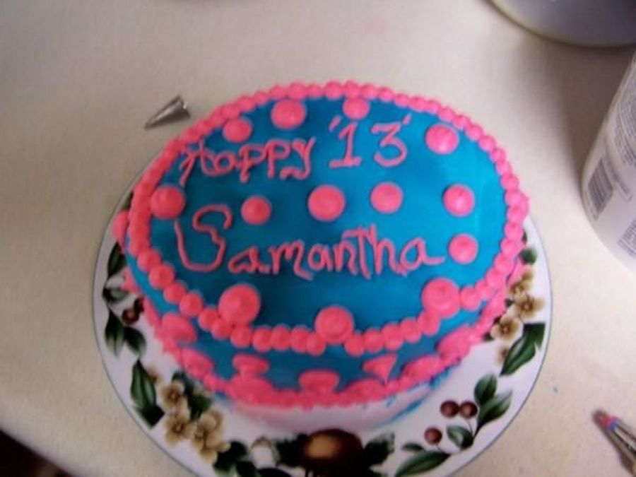 Poka Dot Cake - CakeCentral.com