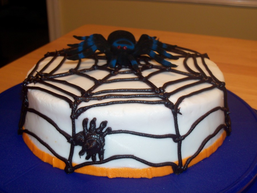 Spider Web Halloween Cake - CakeCentral.com