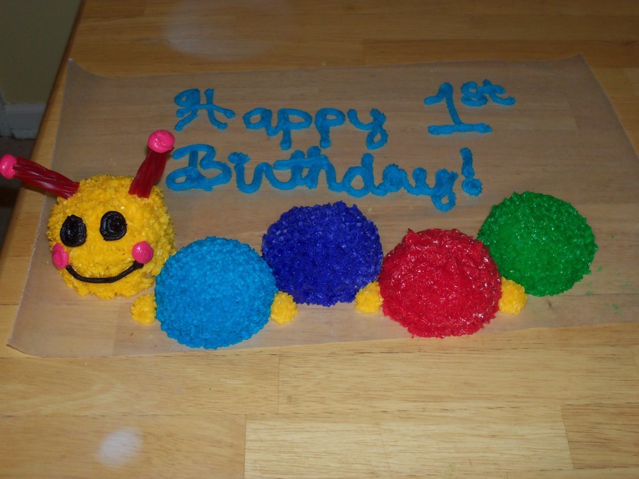 Baby Einstein 1St Birthday Caterpillar Cake - CakeCentral.com