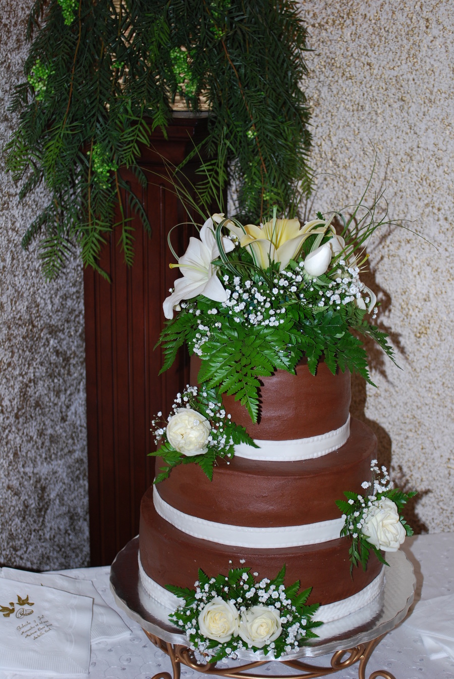 Orange And Chocolate Wedding Cake - CakeCentral.com