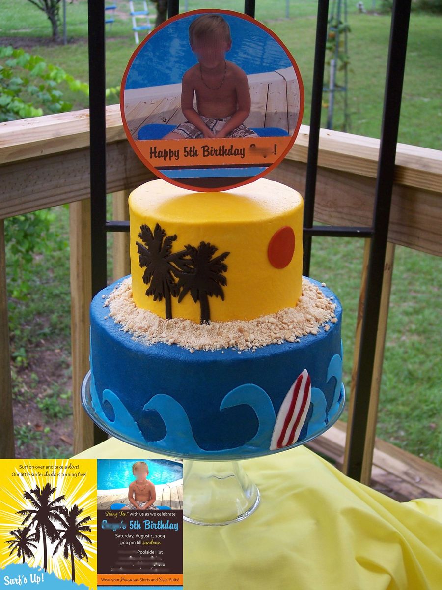 Surfing Themed Birthday Cake - CakeCentral.com