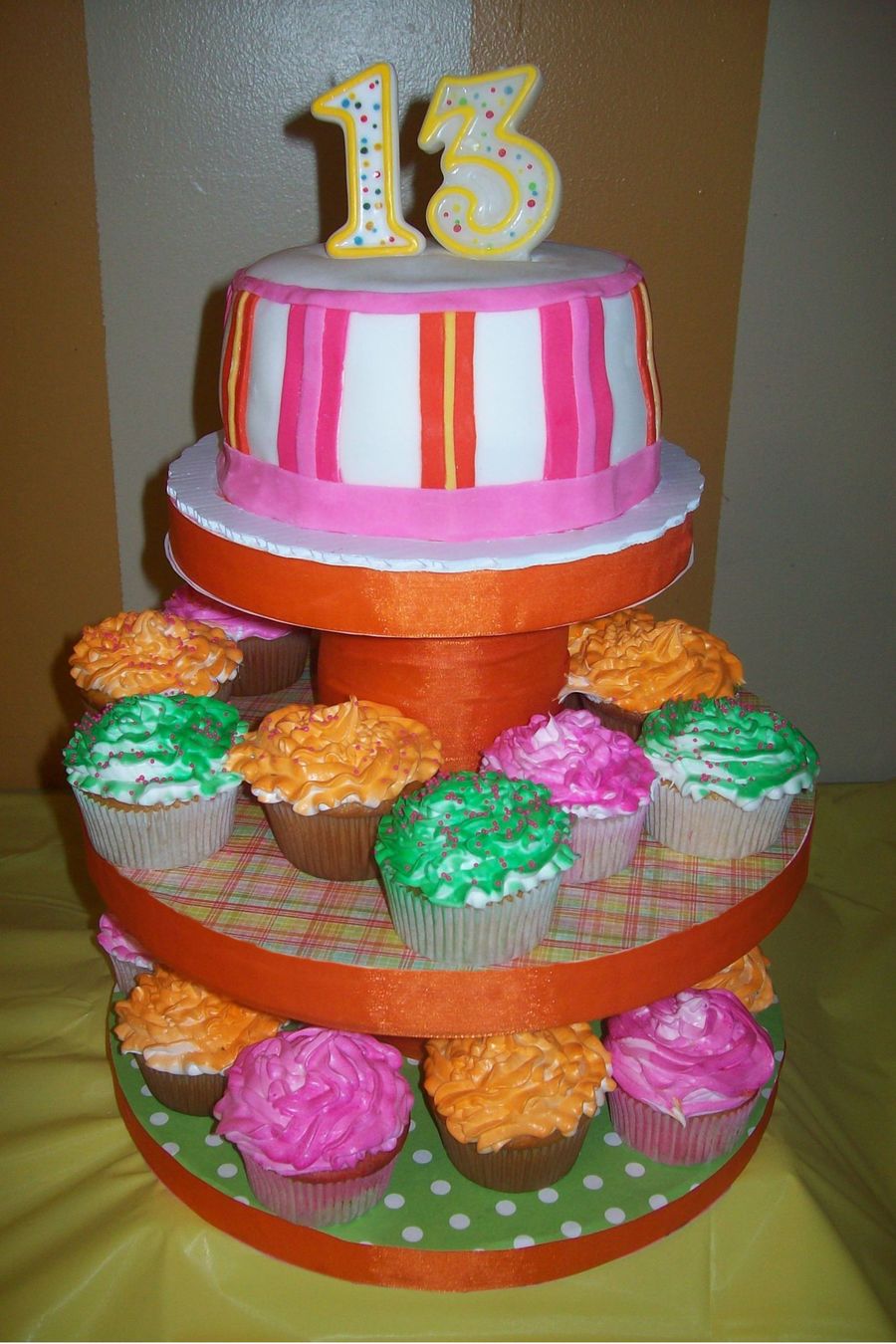 13Th Birthday Cupcake Tower - CakeCentral.com
