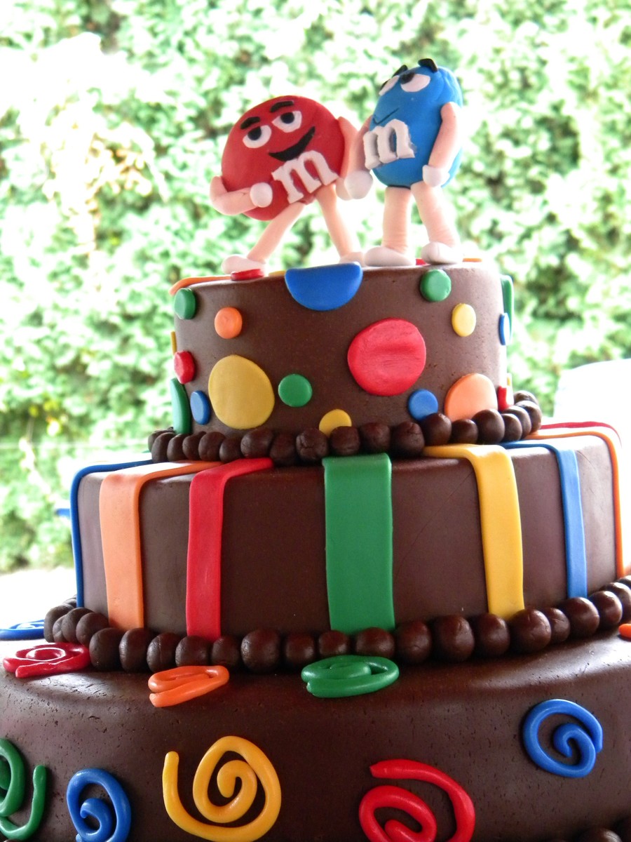M & M Candies Theme Birthday Cake - CakeCentral.com