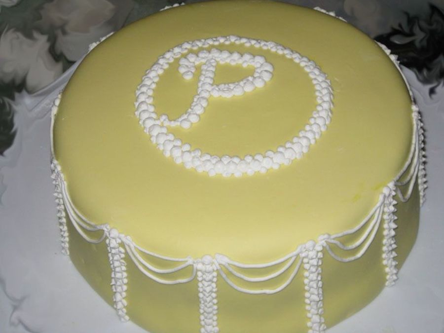Monogram Cake From My Grandmother's Birthday - CakeCentral.com