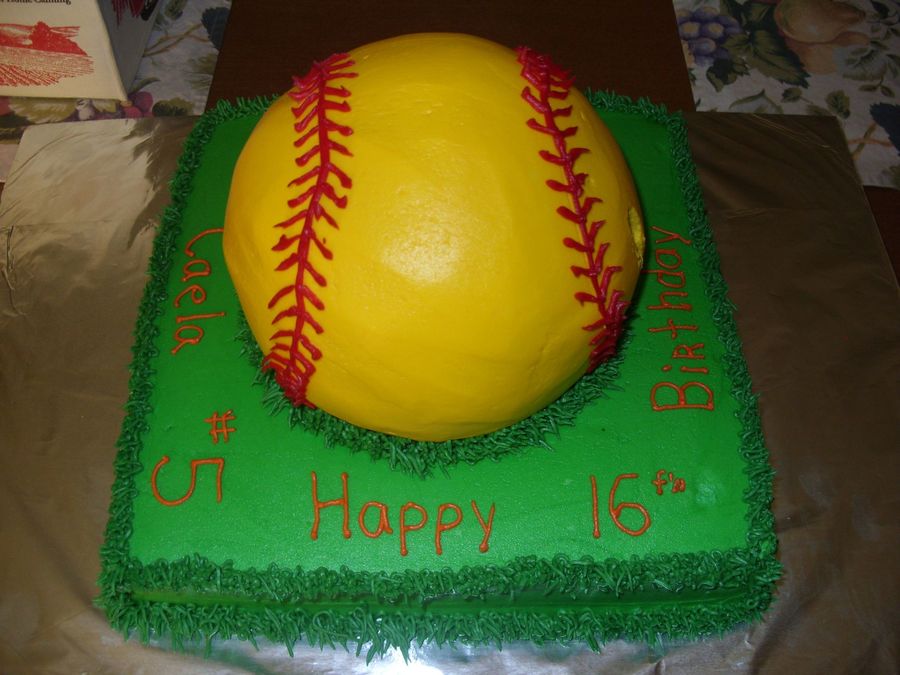 Softball Cake - CakeCentral.com