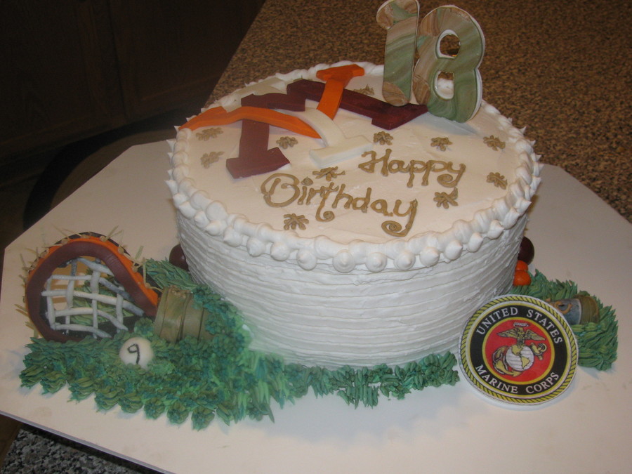 18 Th Birthday For A Vmi, Lacross, Rotc Guy ! - CakeCentral.com