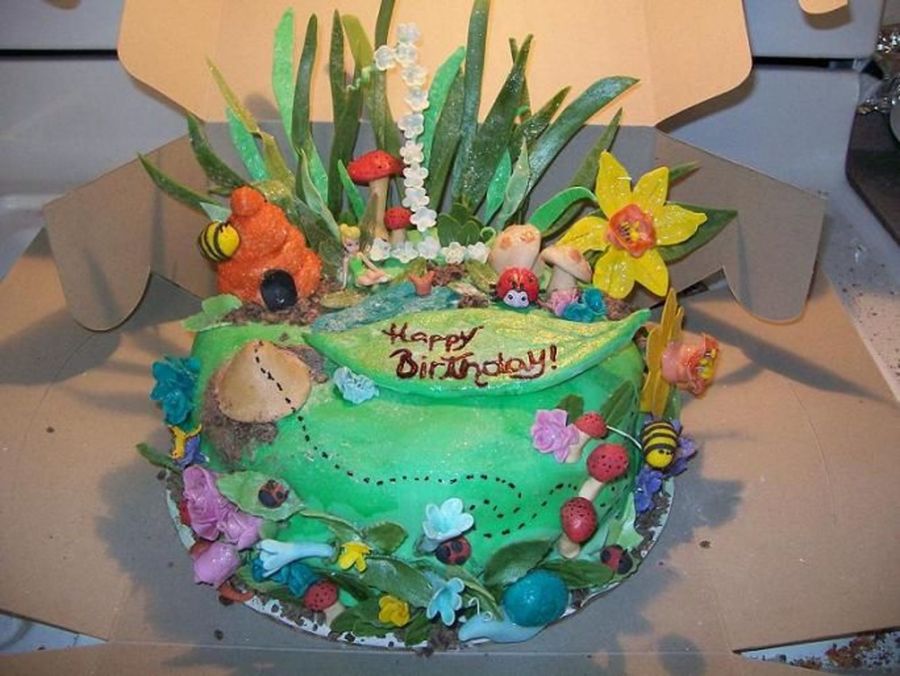 Tinker Bell Pixie Hollow Cake - CakeCentral.com