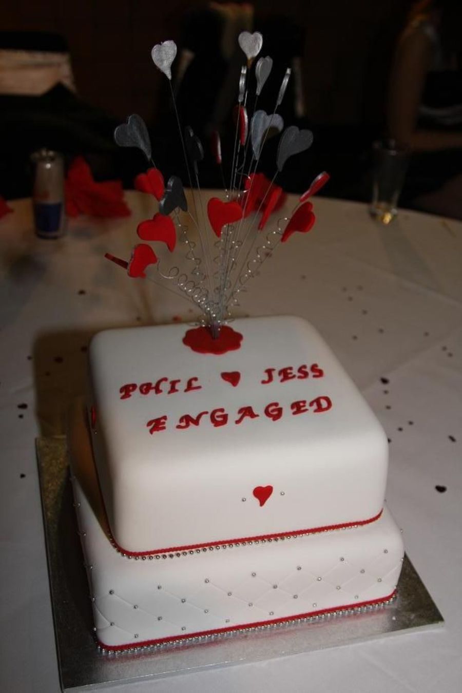 Engagement Cake - CakeCentral.com