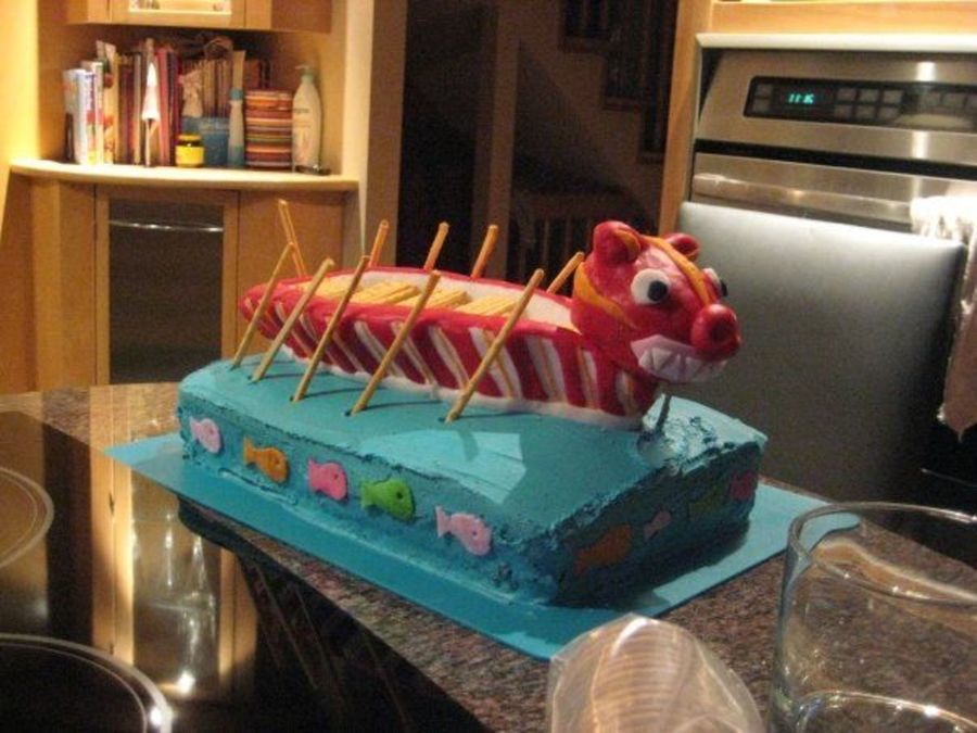 Dragon Boat Cake - CakeCentral.com