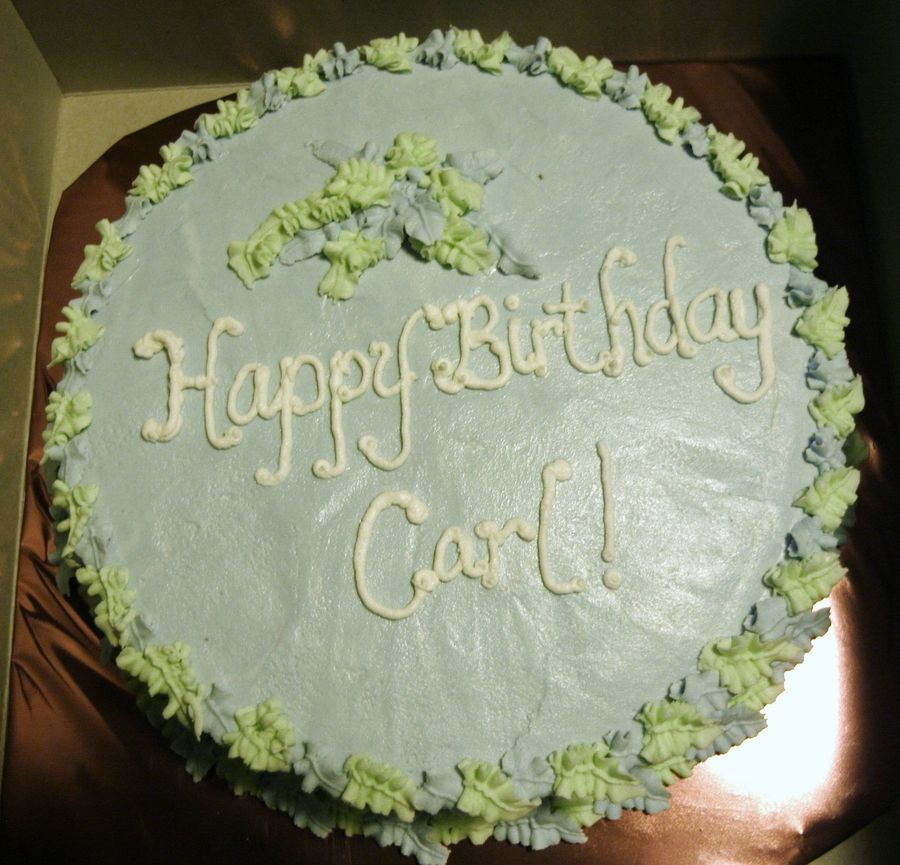 Birthday With Leaf Border - CakeCentral.com