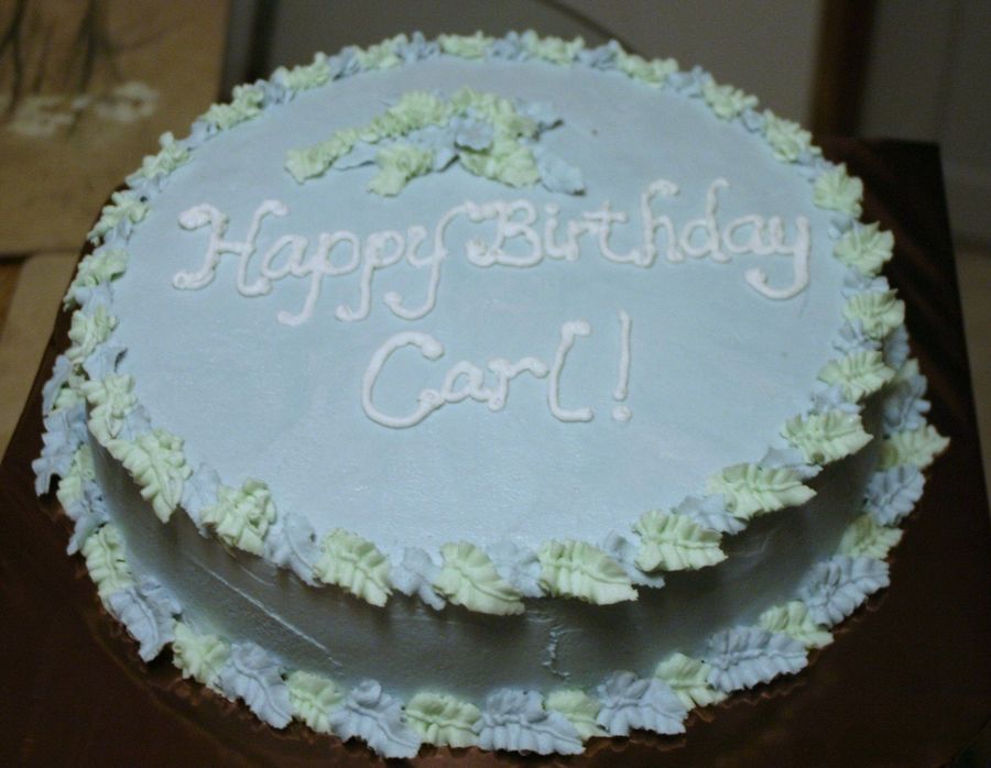 Birthday With Leaf Border - CakeCentral.com