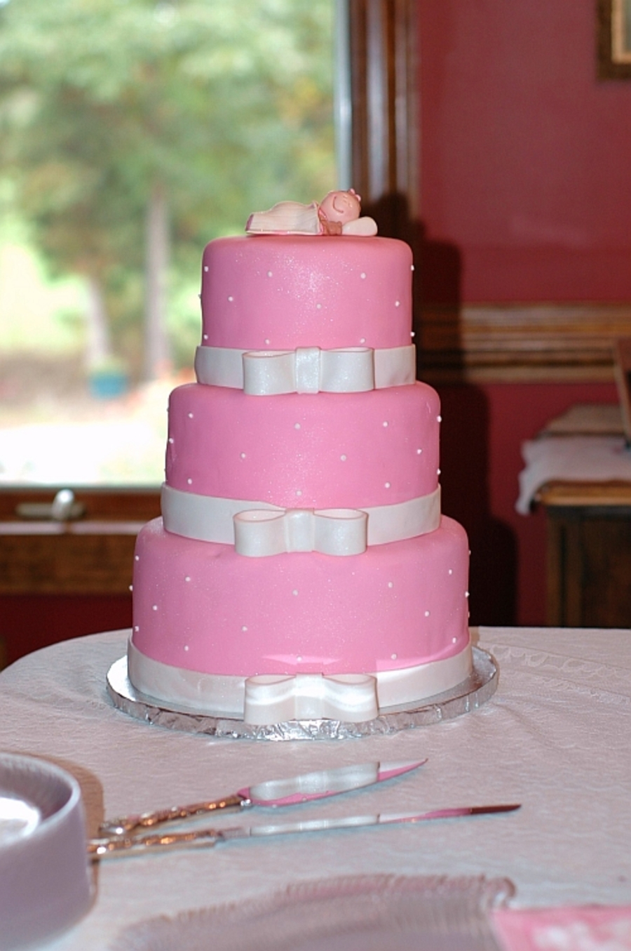 3 Tier Baby Shower Cake - CakeCentral.com