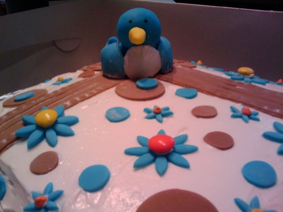Bluebird Shower Cake - CakeCentral.com