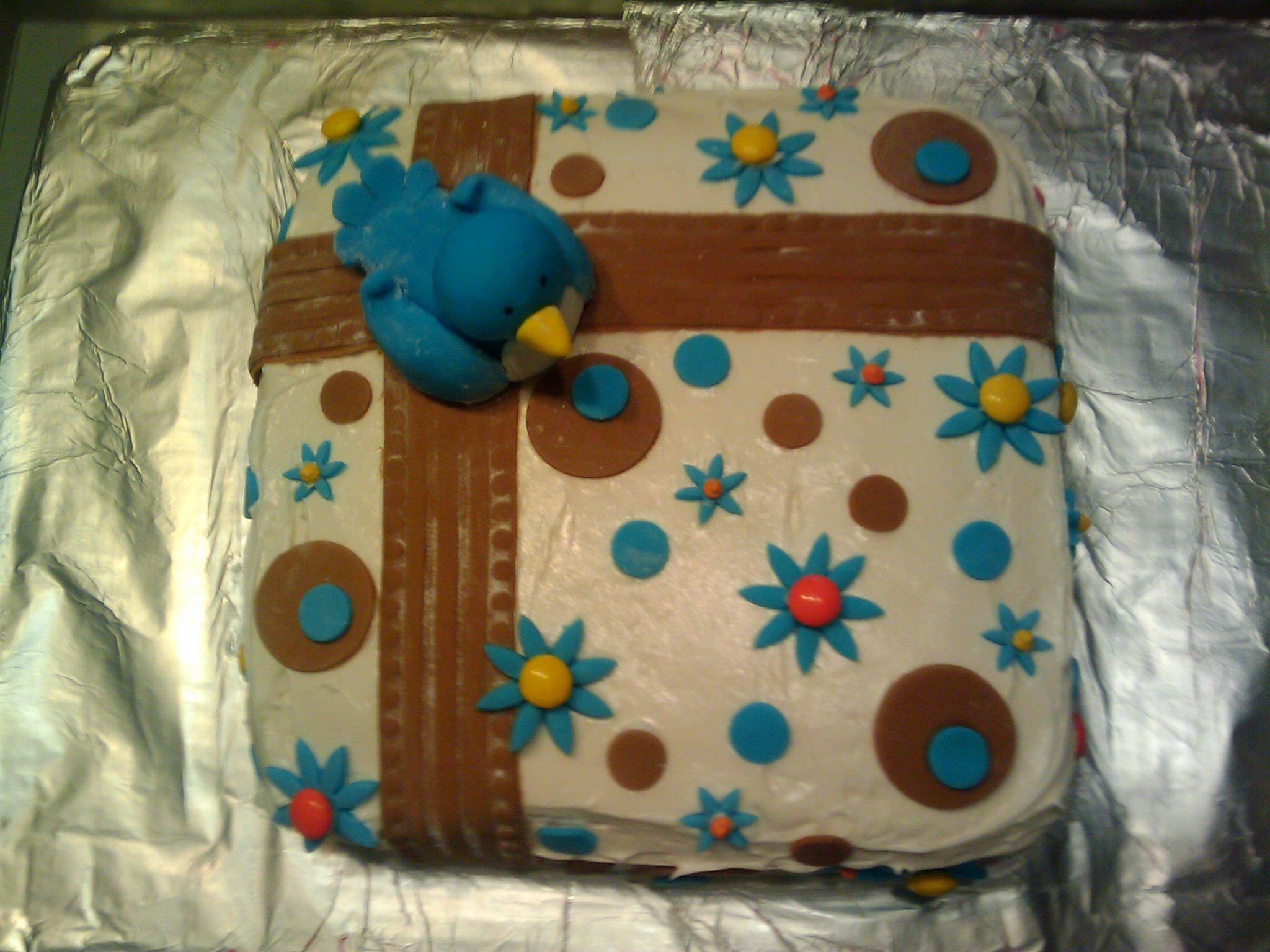Bluebird Shower Cake - CakeCentral.com