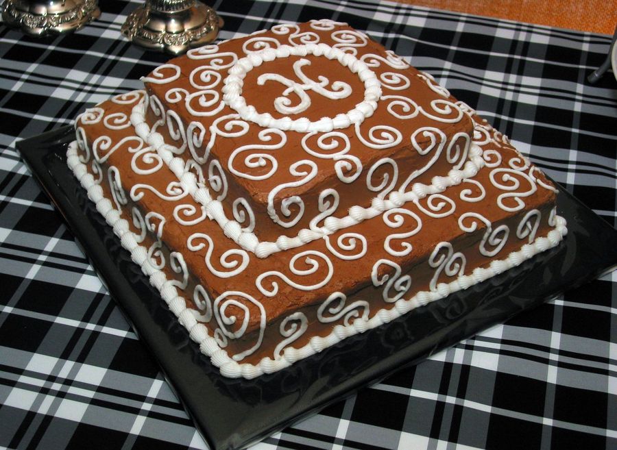 Monogram Cake - CakeCentral.com