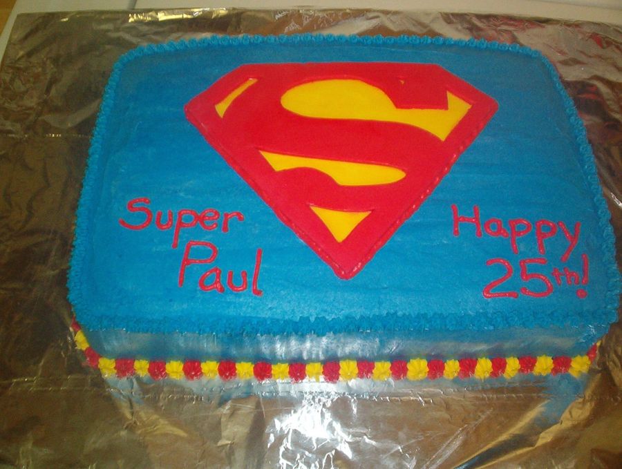 Superman Logo Cake - CakeCentral.com