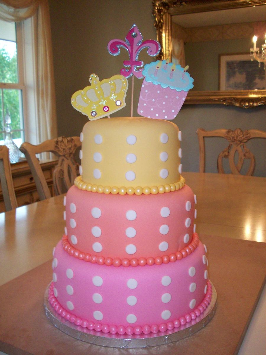 3 Tier Fondant Birthday Cake - CakeCentral.com