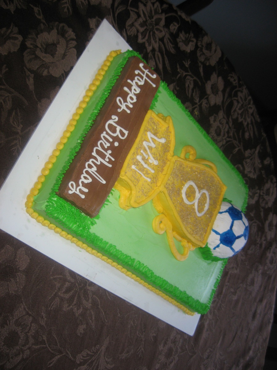 Soccer Trophy Cake - CakeCentral.com