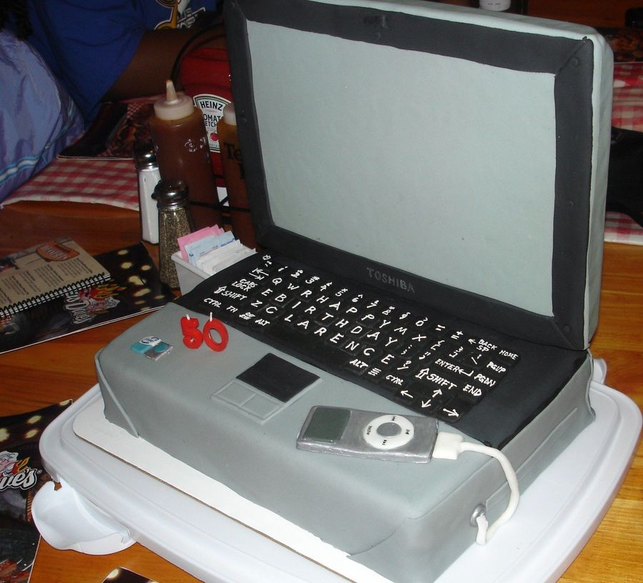 Laptop Birthday Cake - CakeCentral.com