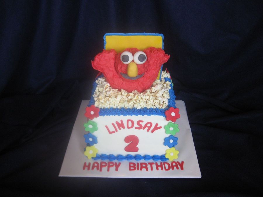 Elmo, Lindsay And Popcorn - CakeCentral.com