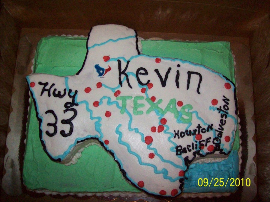 Texas Map Cake - CakeCentral.com