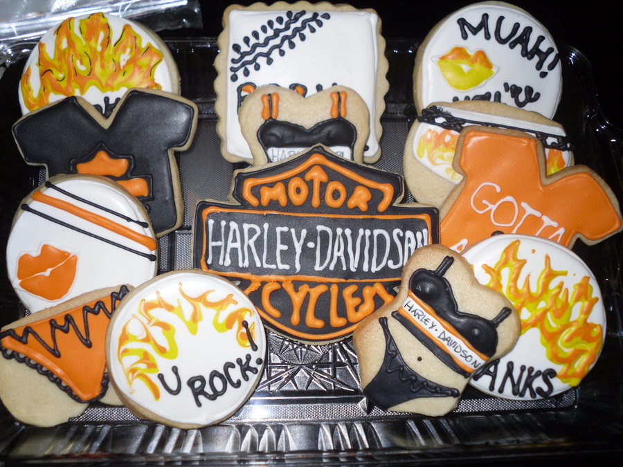 Harley Davidson Thank You Cookies - CakeCentral.com