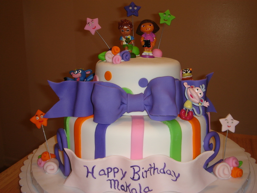 Makala's Dora Birthday Cake - CakeCentral.com