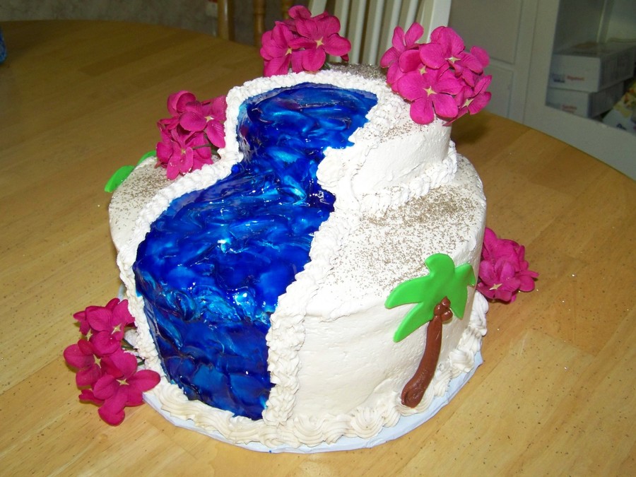 Tropical Island Cake - CakeCentral.com