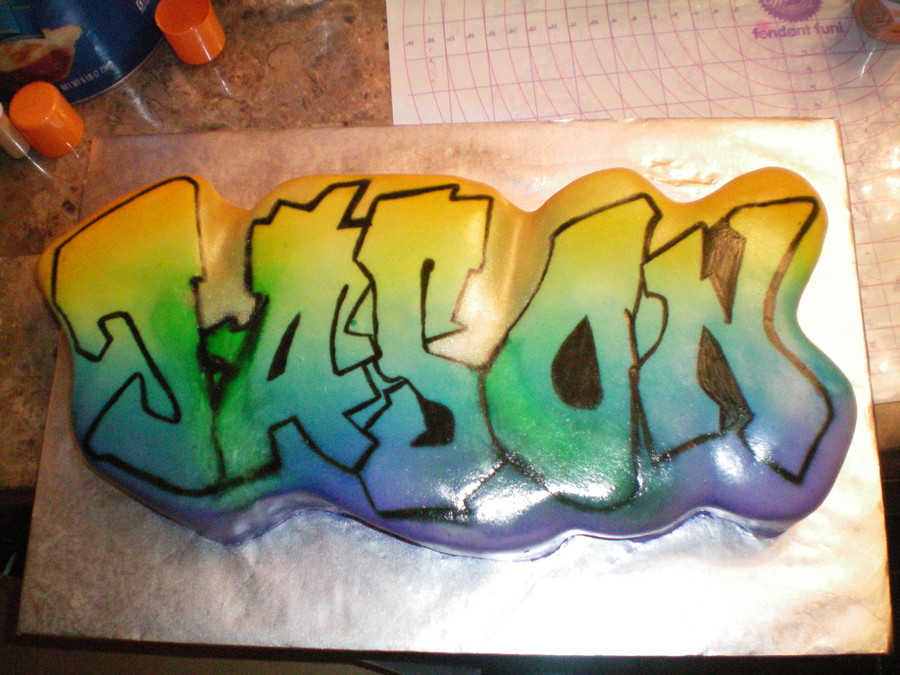 Grafitti Cake - CakeCentral.com