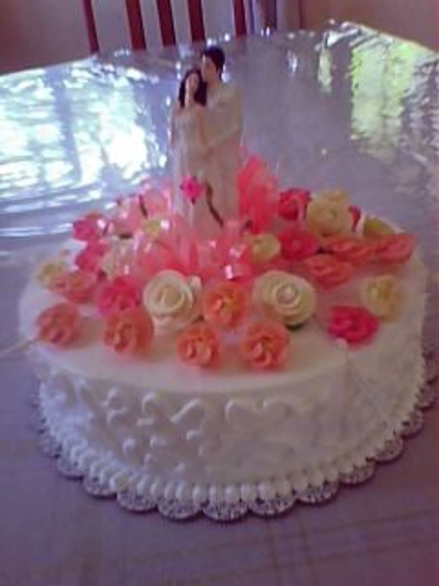 First Wedding Cake - CakeCentral.com