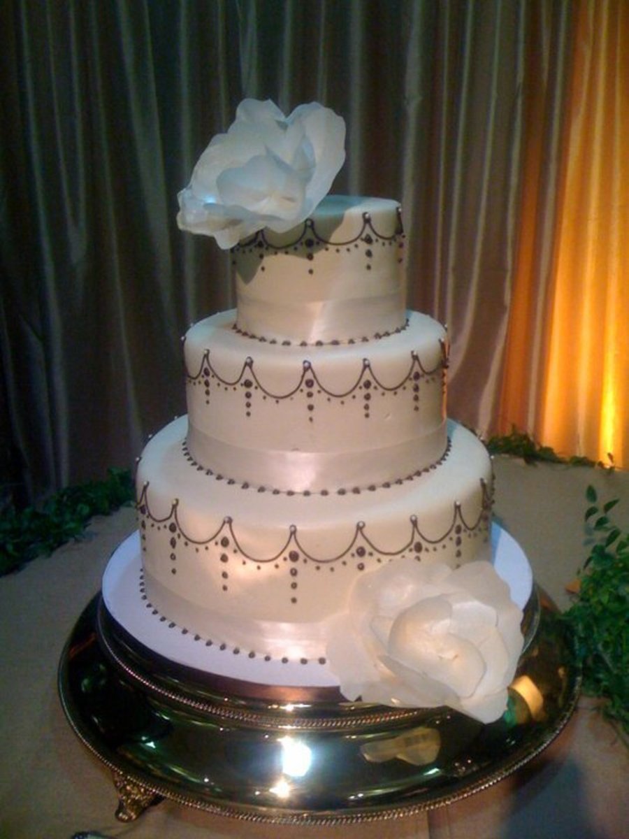 Ivory Wedding Cake - CakeCentral.com