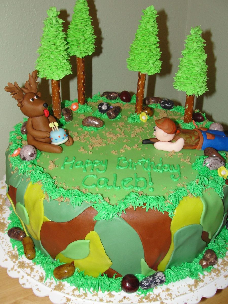 Hunting Themed Birthday Cake - CakeCentral.com