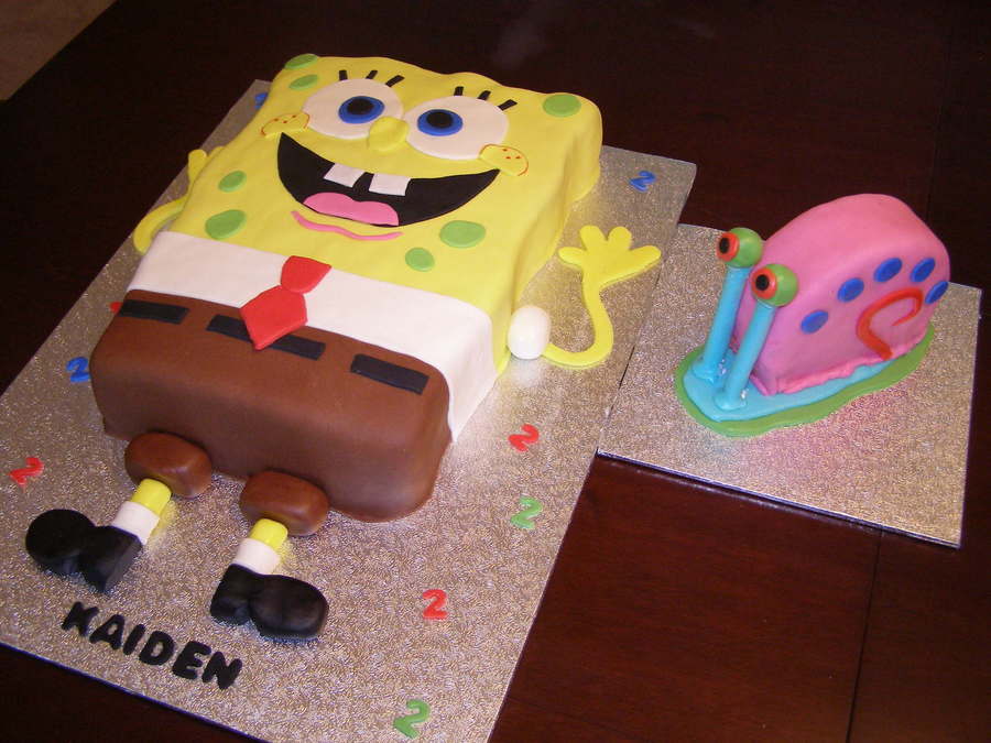 Spongebob & Gary - CakeCentral.com
