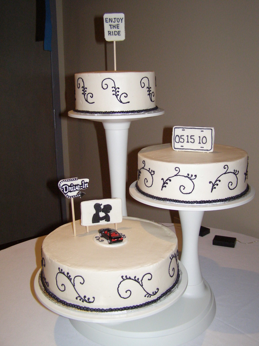 Car Themed Wedding Cake - CakeCentral.com