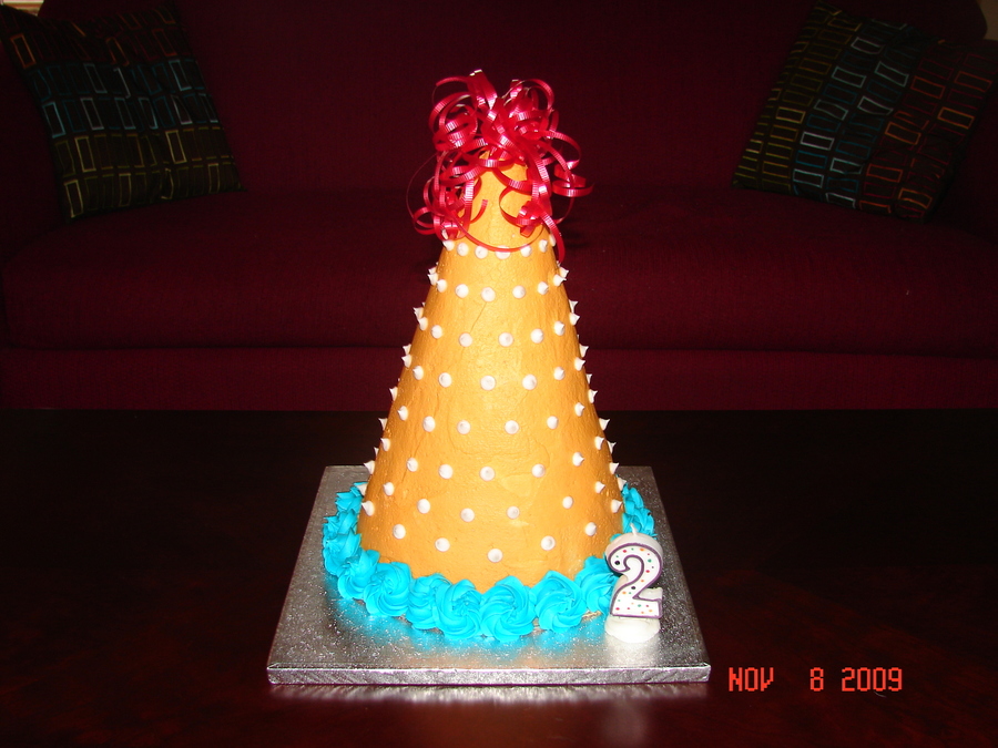 Party Hat Cake - CakeCentral.com