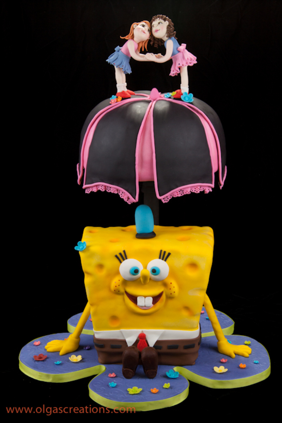 Spongebob And Mary Poppins Cake - CakeCentral.com
