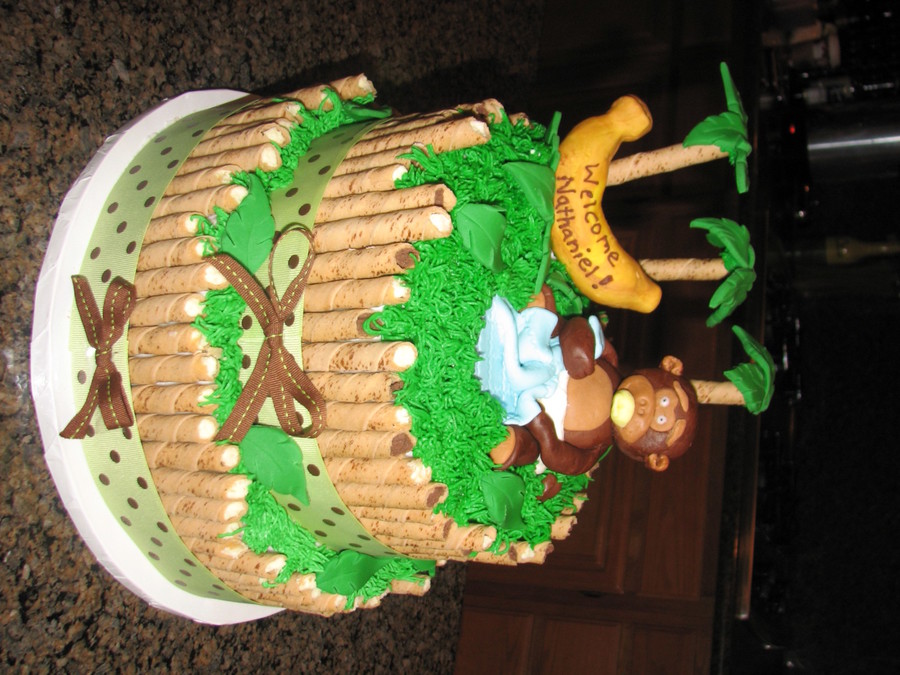 Baby Shower Monkey Cake - CakeCentral.com