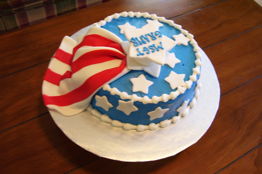 Patriotic Cake For Msgt Military Promotion - CakeCentral.com