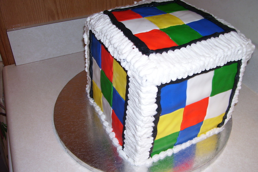 80's Theme Party Rubik's Cube - CakeCentral.com