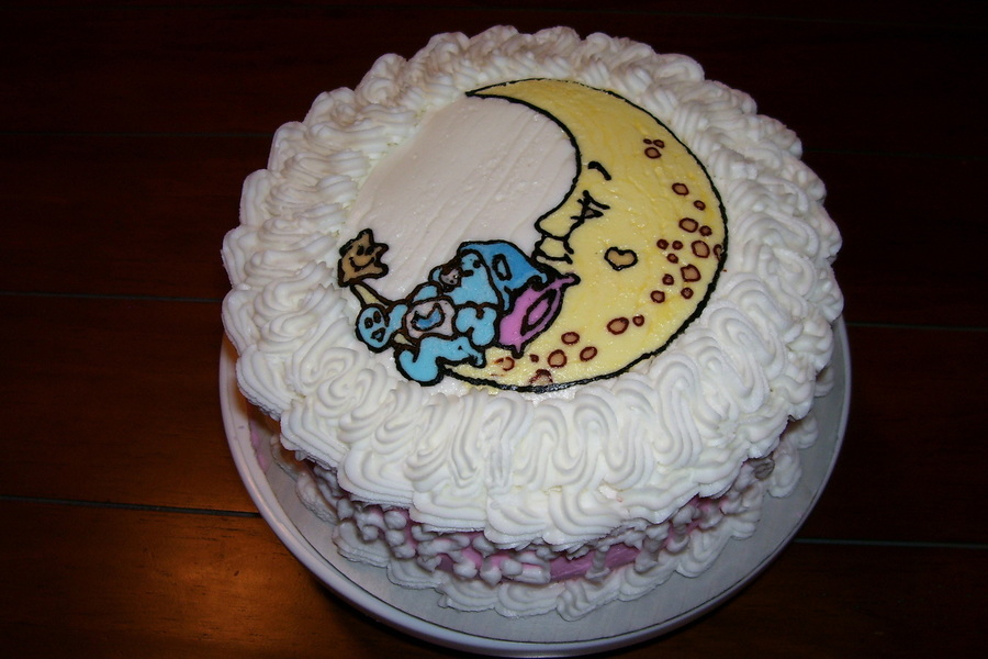 Care Bears Bedtime Bear Crescent Moon Cake - CakeCentral.com