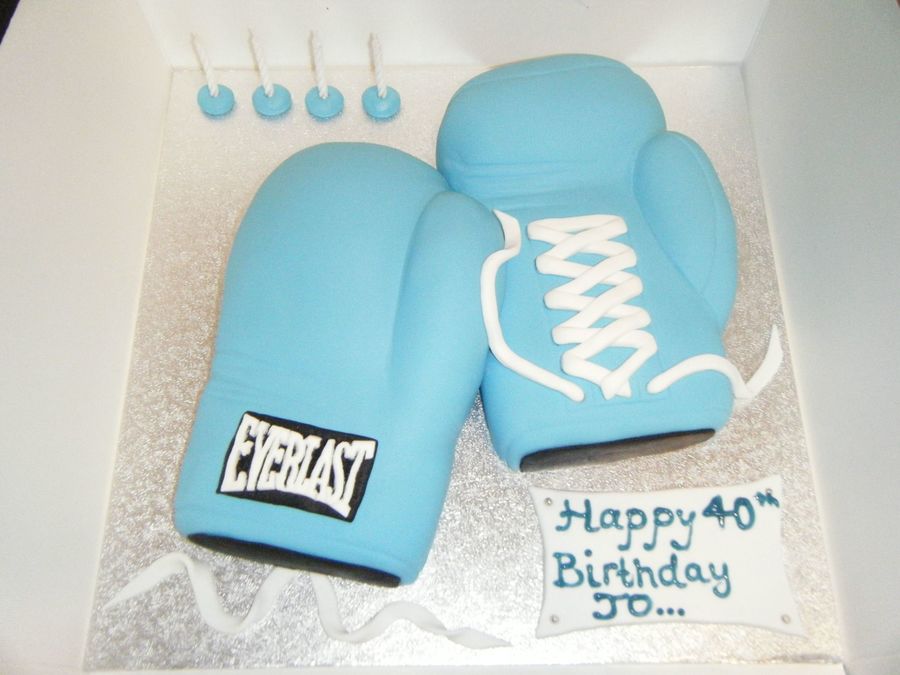 40Th Birthday Boxing Gloves Cake - CakeCentral.com
