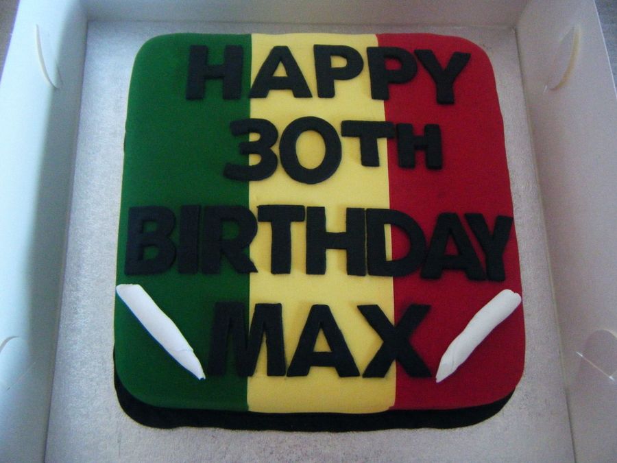 30Th Birthday Rasta Cake - CakeCentral.com