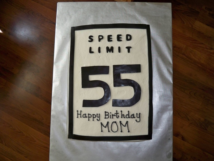 Speed Limit Sign - CakeCentral.com