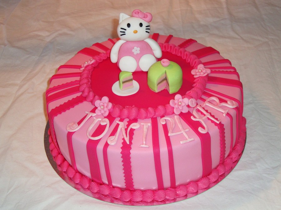 Totally Pink Hello Kitty Cake - CakeCentral.com