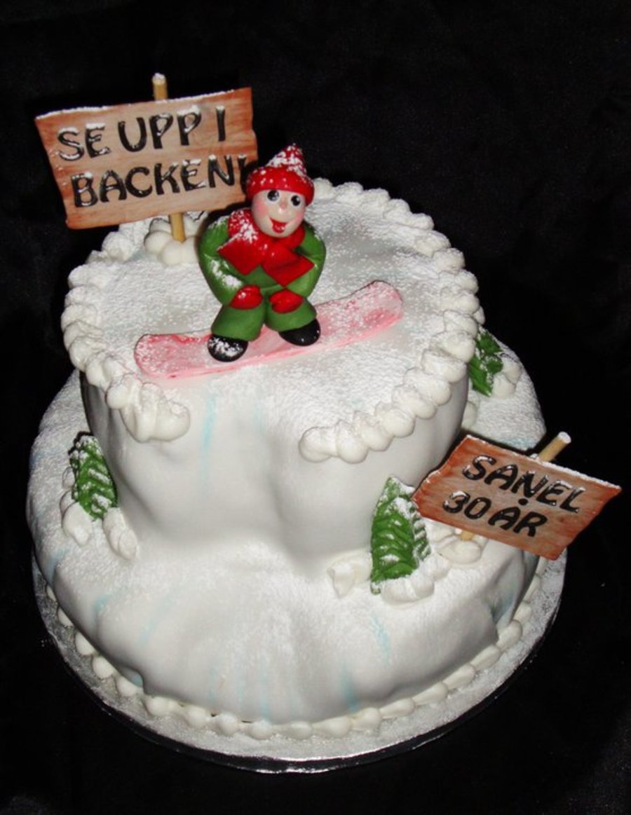Snowboard Birthday Cake - CakeCentral.com
