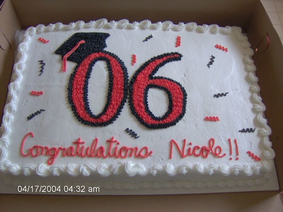 Graduation Sheet Cake - CakeCentral.com