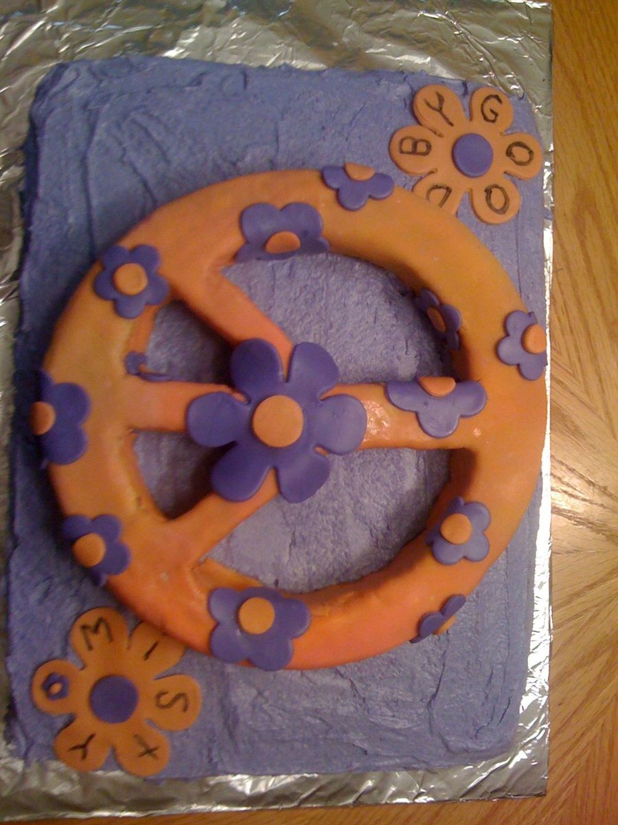 Peace Sign Cake - CakeCentral.com