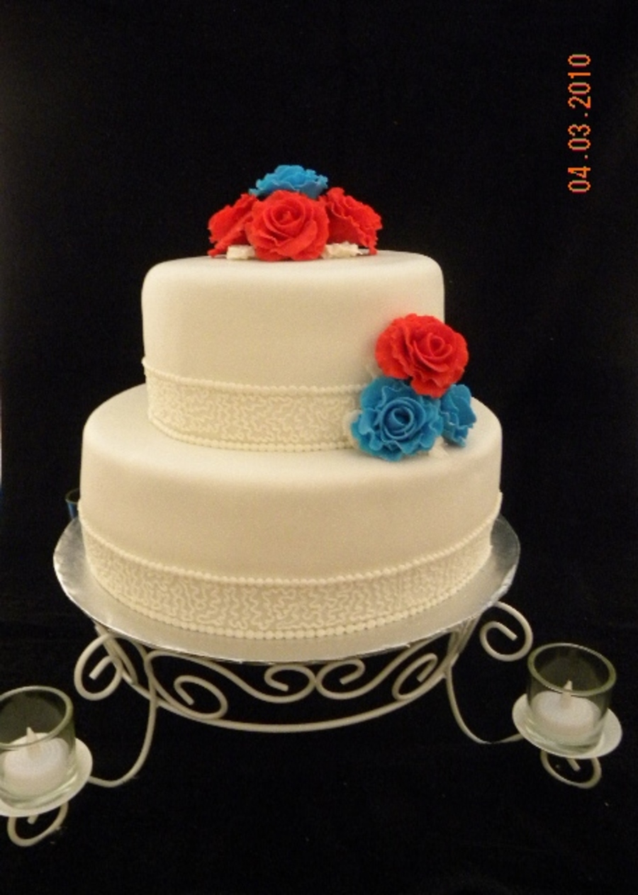 Two Tier Fondant Cake - CakeCentral.com