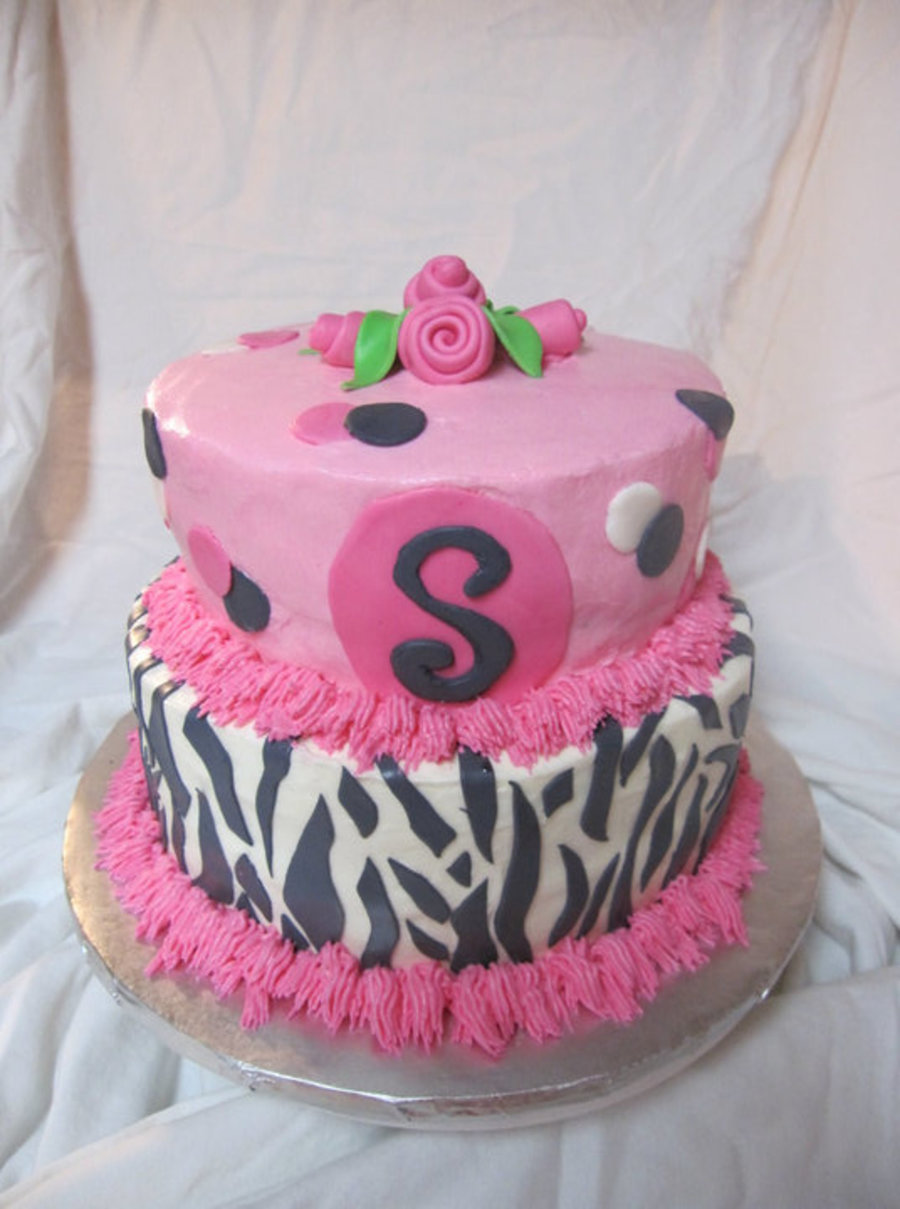 Zebra/dots - CakeCentral.com