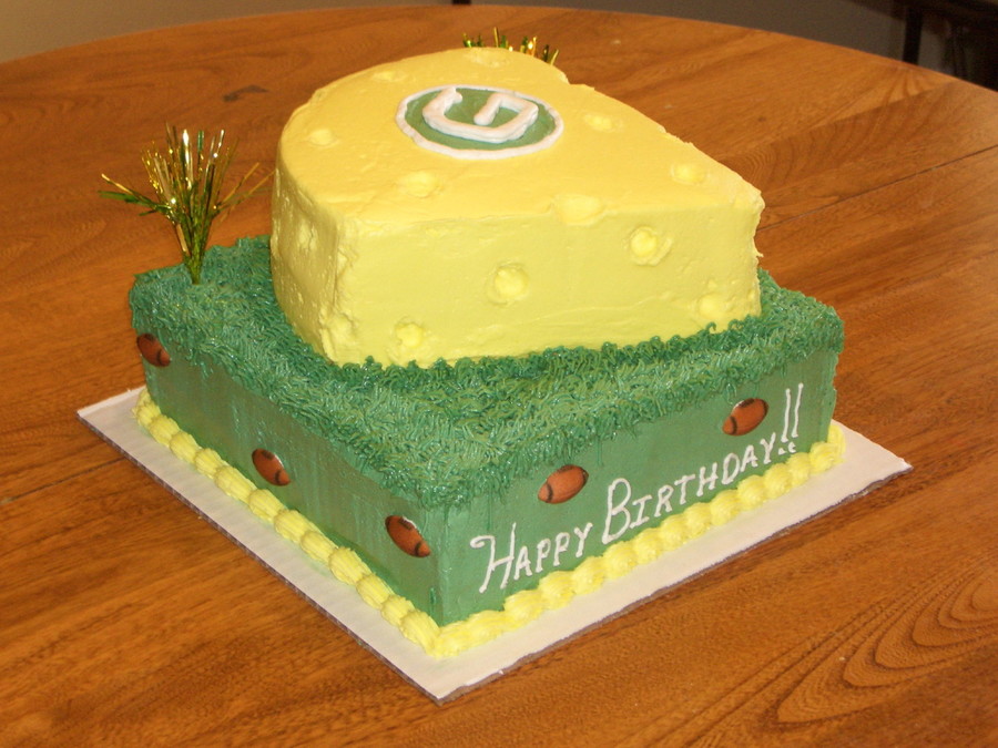 Green Bay Packers Cheese Head Cake - CakeCentral.com